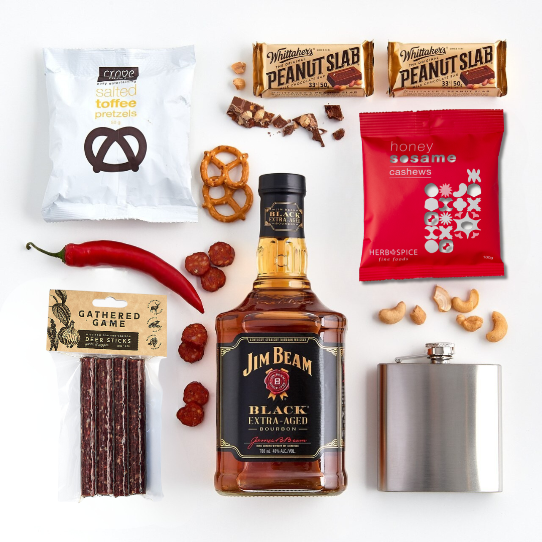 The Bourbon Man Gift Box | Whiskey & Snacks Gift for Him | XO Gifts NZ ...